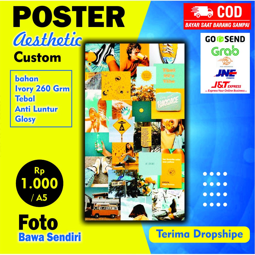 PRINTING AESTHETIC POSTERS / CUSTOM AESTHETIC WALL POSTERS A5 & A4 ART ...