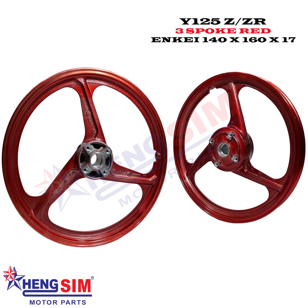 Y125 Z / ZR ENKEI FULL CHOP SPORT RIM WITH BUSH BEARING 3 SPOKE 140 X 160 X 17 / COMPATIBLE ...