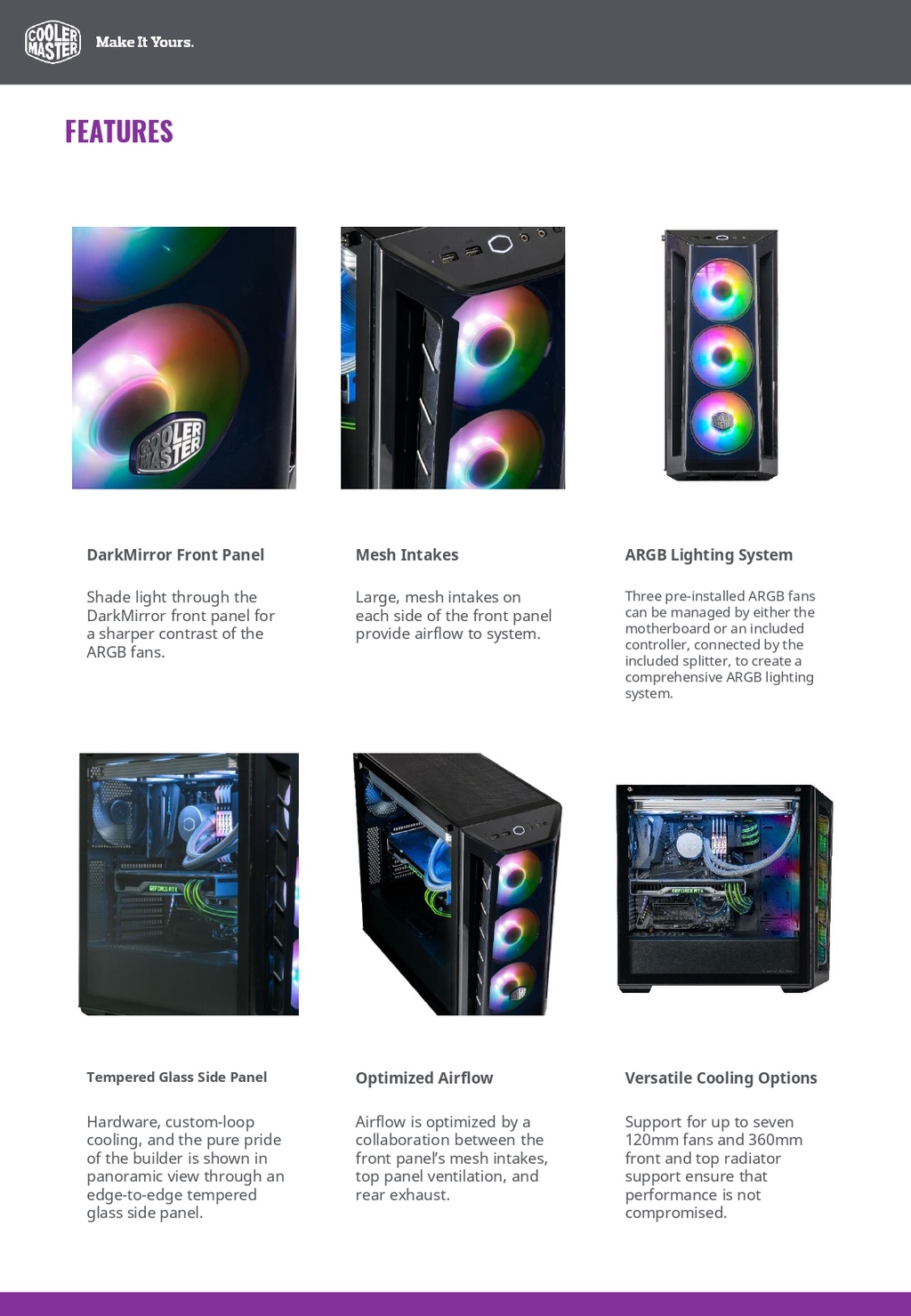 Cooler Master MASTERBOX MB520 MESH ARGB / MB520 ARGB CHASSIS CASE (MCB ...