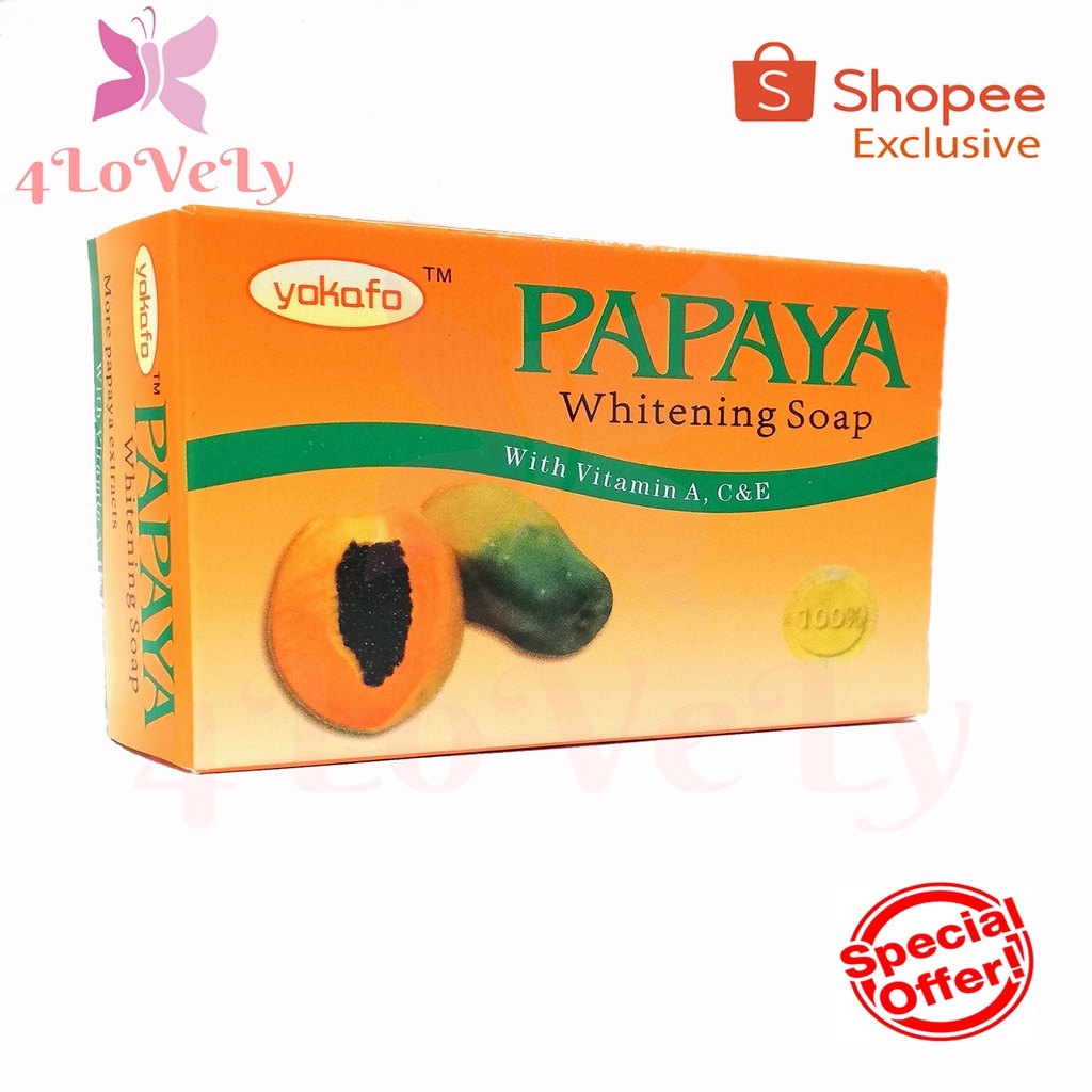 PAPAYA WHITENING SOAP WITH VITAMIN A,C&E, SABUN BETIK, 木瓜皂 | Shopee ...