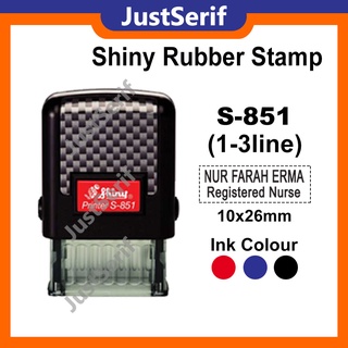 Shiny Self-inking Rubber Stamp S851 S852 S853 S854 S855 auto ink ready ink | Shopee Malaysia