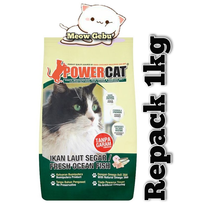 POWERCAT FRESH OCEAN FISH REPACK 1KG | Shopee Malaysia
