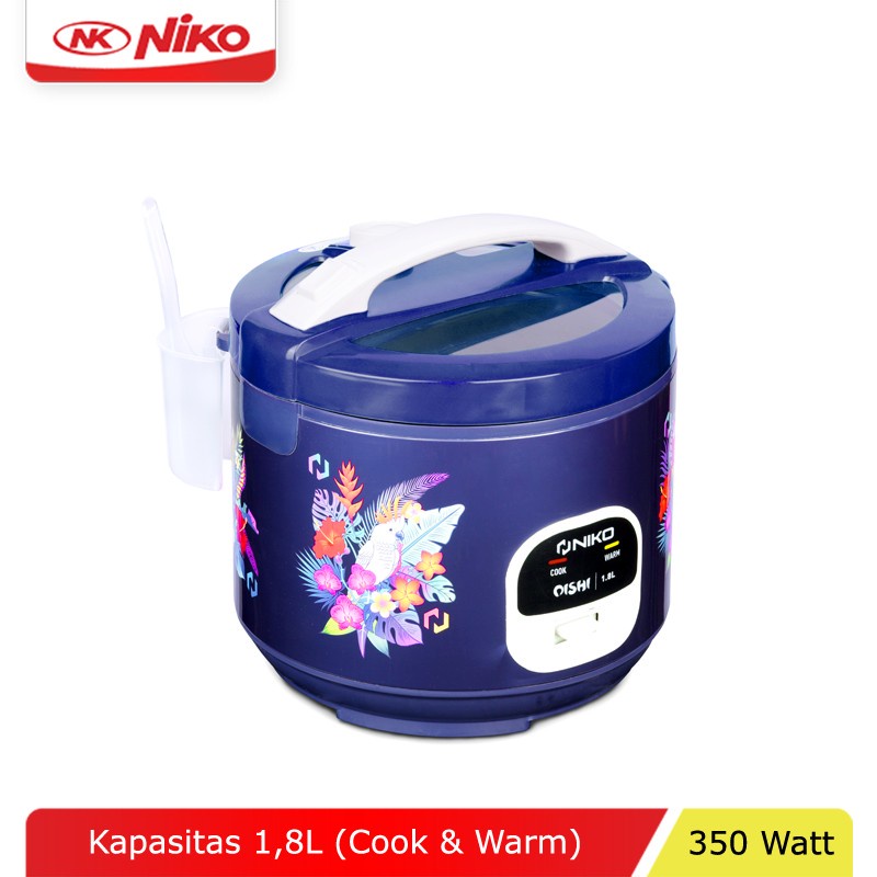 Niko Rice Cooker Oishi Batik Glass 1.8 Liter | Shopee Malaysia
