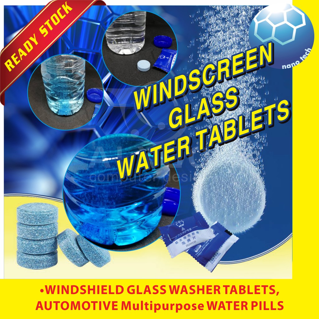 AUTOMOTIVE WINDSHIELD GLASS ☑WASHER TABLETS ☑WATER PILLS 6's RM4.80 ...