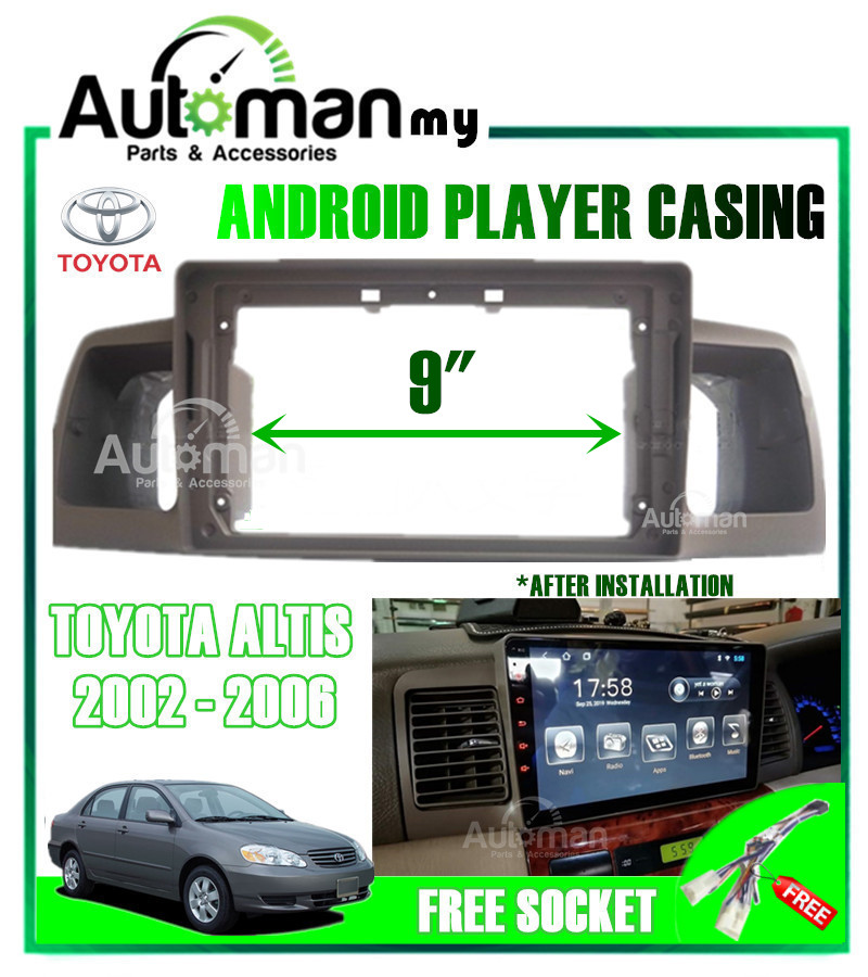 Toyota Corolla Altis 2001 - 2007 Dashboard Audio Android Player Radio ...