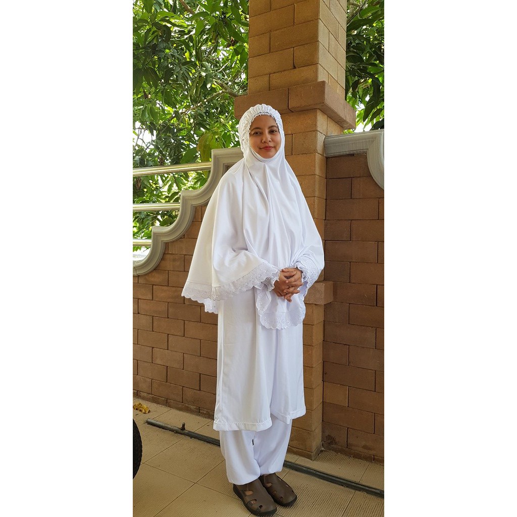 [6 dalam 1] PAKAIAN LENGKAP IHRAM WANITA Umrah Haji Perempuan Tudung ...