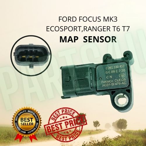 MAP SENSOR FORD FOCUS MK3, ECOSPORT, RANGER T6 T7, MAZDA BT-50 (0 261 ...