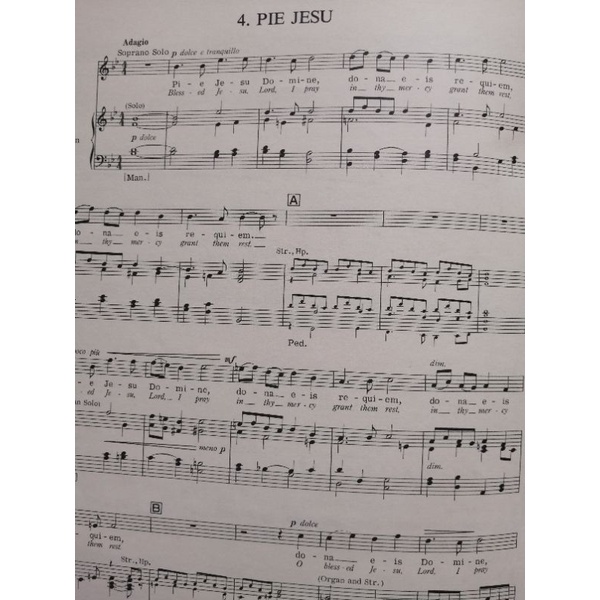 Requiem by Faure（Used) -Vocal and Organ | Shopee Malaysia