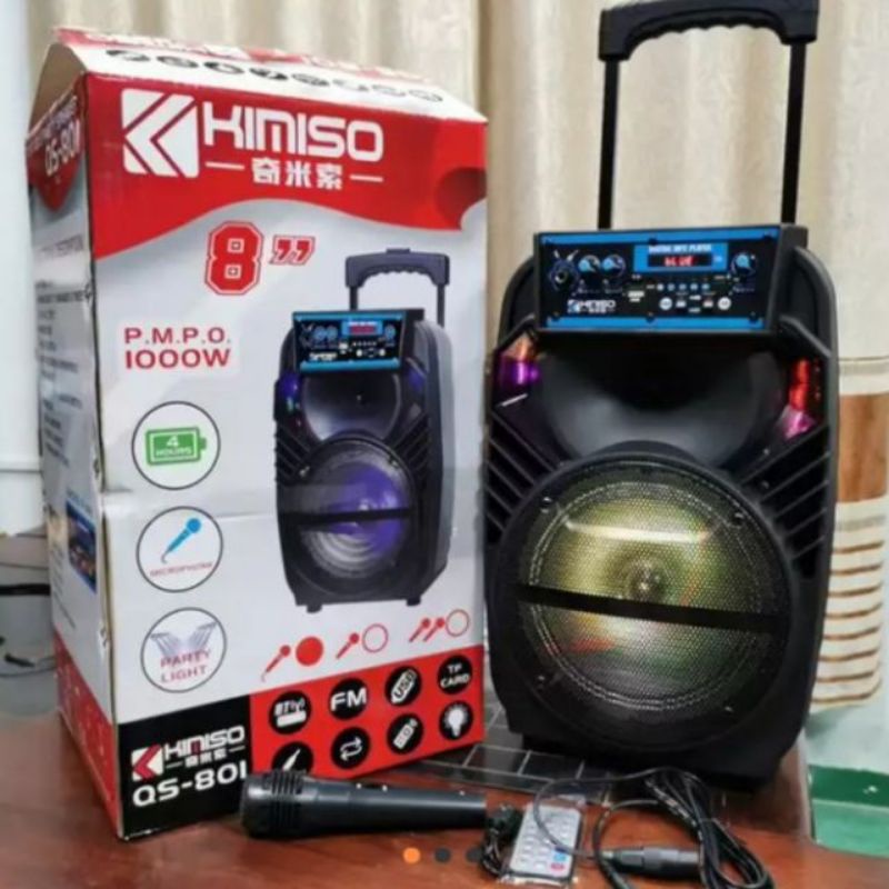 DJ Speaker System Subwoofer Sound Box With LED Light KIMISO QS-801 ...