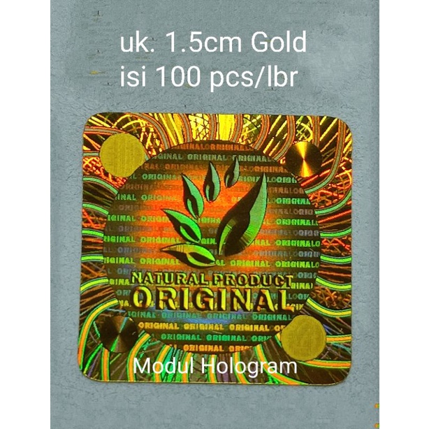 Original 1.5cm gold natural hologram sticker | Shopee Malaysia