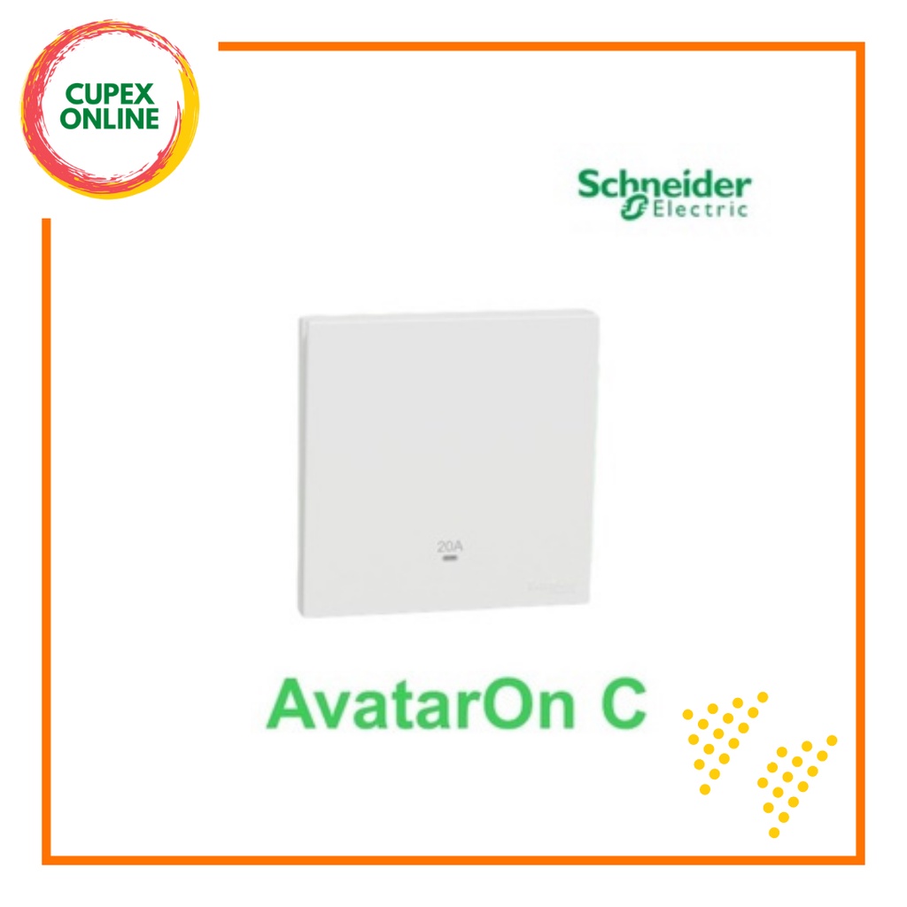 Schneider Electric AvatarOn C 20A 250V 1 Gang Double Pole switch with ...