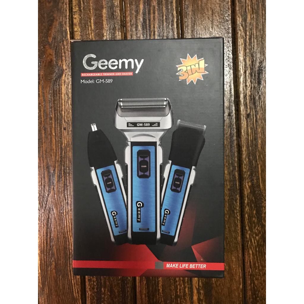Hair Cutting Mesin Pemotong Rambut Original Geemy GM-589 3 In 1 Shaver ...