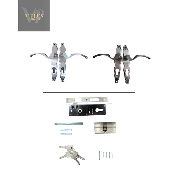 TOT MORTISE 7028 LEVER Grille Door Lock set Standard Steel | Shopee ...