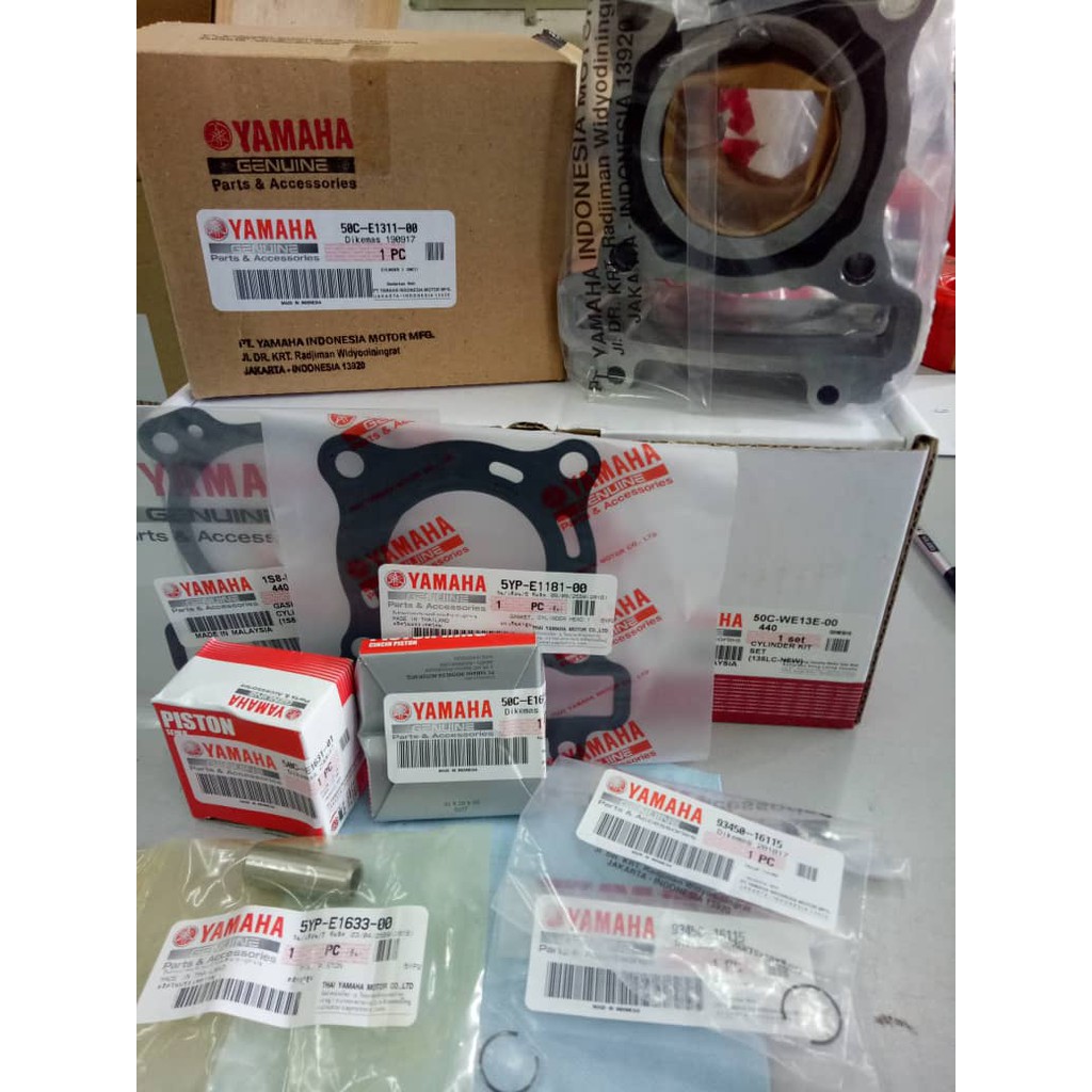 LC135 LC 4S 5S CYLINDER BLOCK KIT (ORIGINAL100%YAMAHA) SET STANDARD ...
