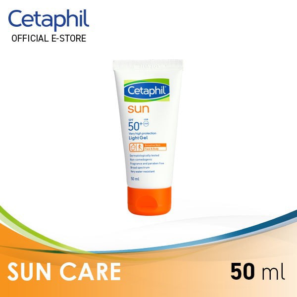 Ready Stock】 Cetaphil Sunscreen Spf 50 Light Gel For Face And Body 50ml
