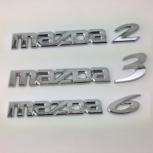 1 x ABS Chrome MAZDA Letter Logo Car Auto Rear Trunk Emblem Sticker ...