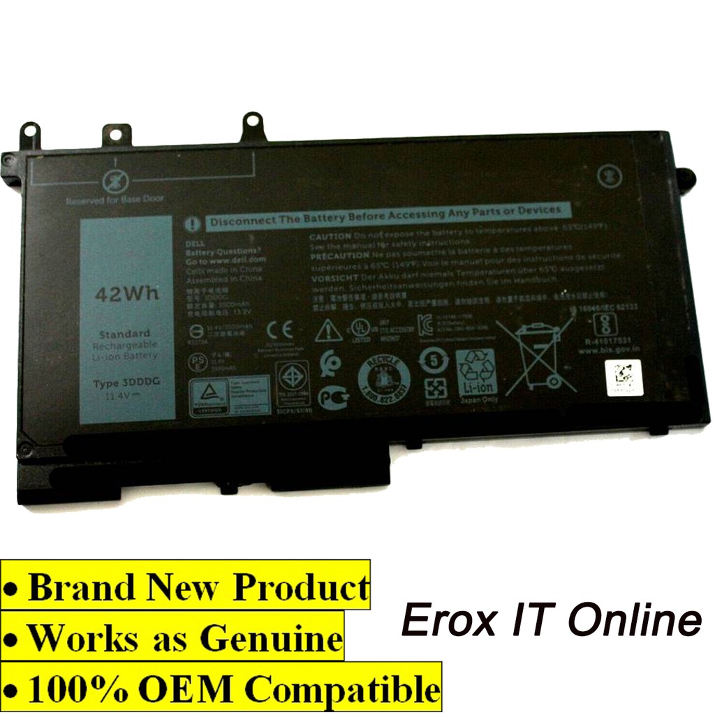 Dell Latitude 5480 5580 5280 5290 5590 3DDDG 93FTF Replacement Battery ...