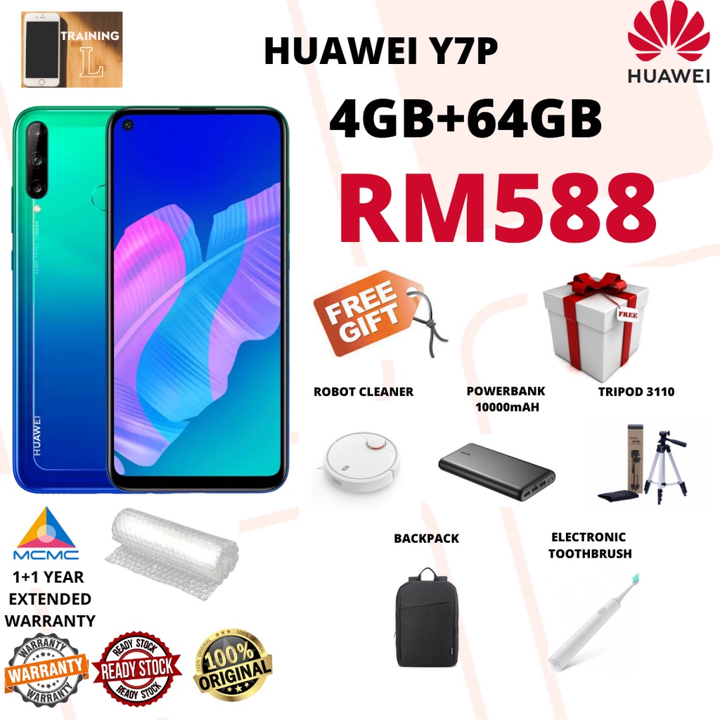 HUAWEI Y7P (4GB RAM 64GB ROM)100% ORIGINAL HUAWEI MALAYSIA | Shopee ...