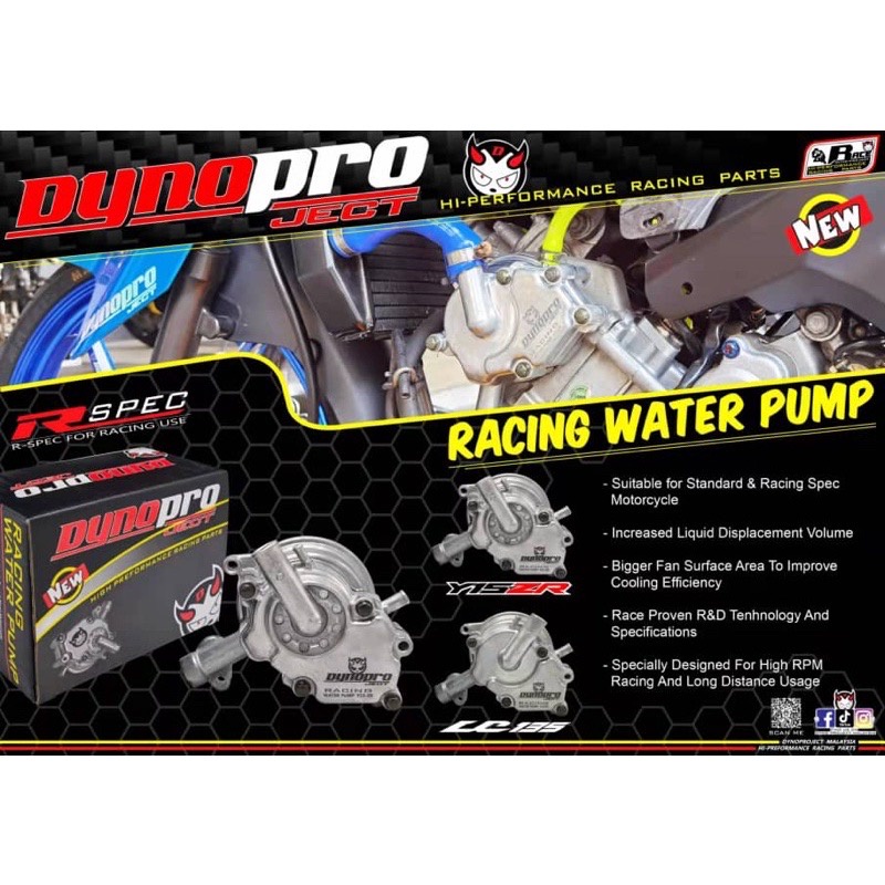 DYNOPRO YAMAHA LC135 Y15ZR WATER PUMP RACING DYNO PRO COOLANT WATER PUMP TEBAL MORE PRESSURE ...