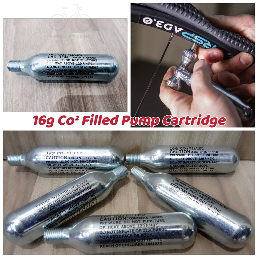 16G CO2 TANK CARTRIDGE DESIGNED FOR INFLATING THE TYRE ON ROAD BIKES TO ...