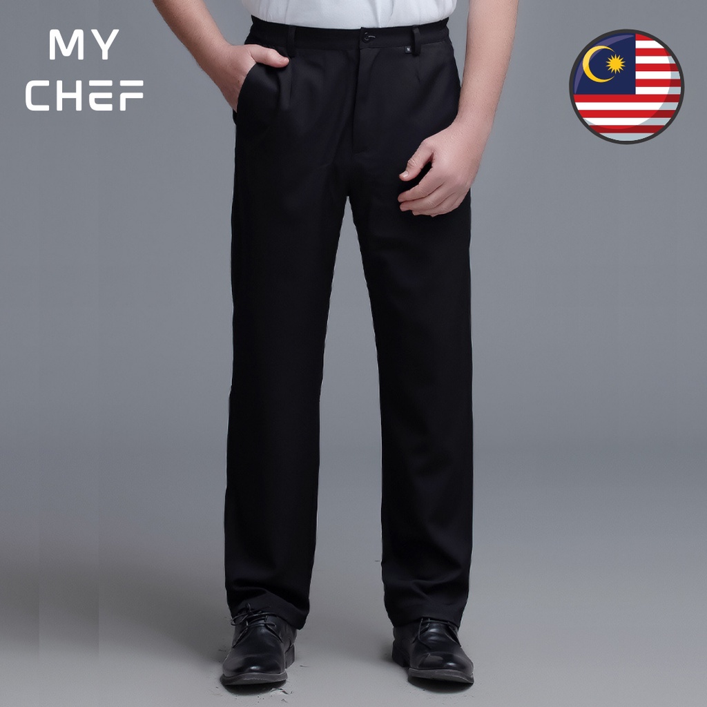[READY STOCK] Black Long Pants Seluar Panjang Hitam // Chef Pants ...