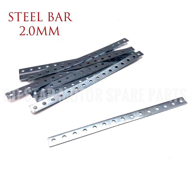 1PCS MOTORCYCLE CAR METAL BAR THICK HOLES STEEL BAR HARDWARE MODIFIED ...