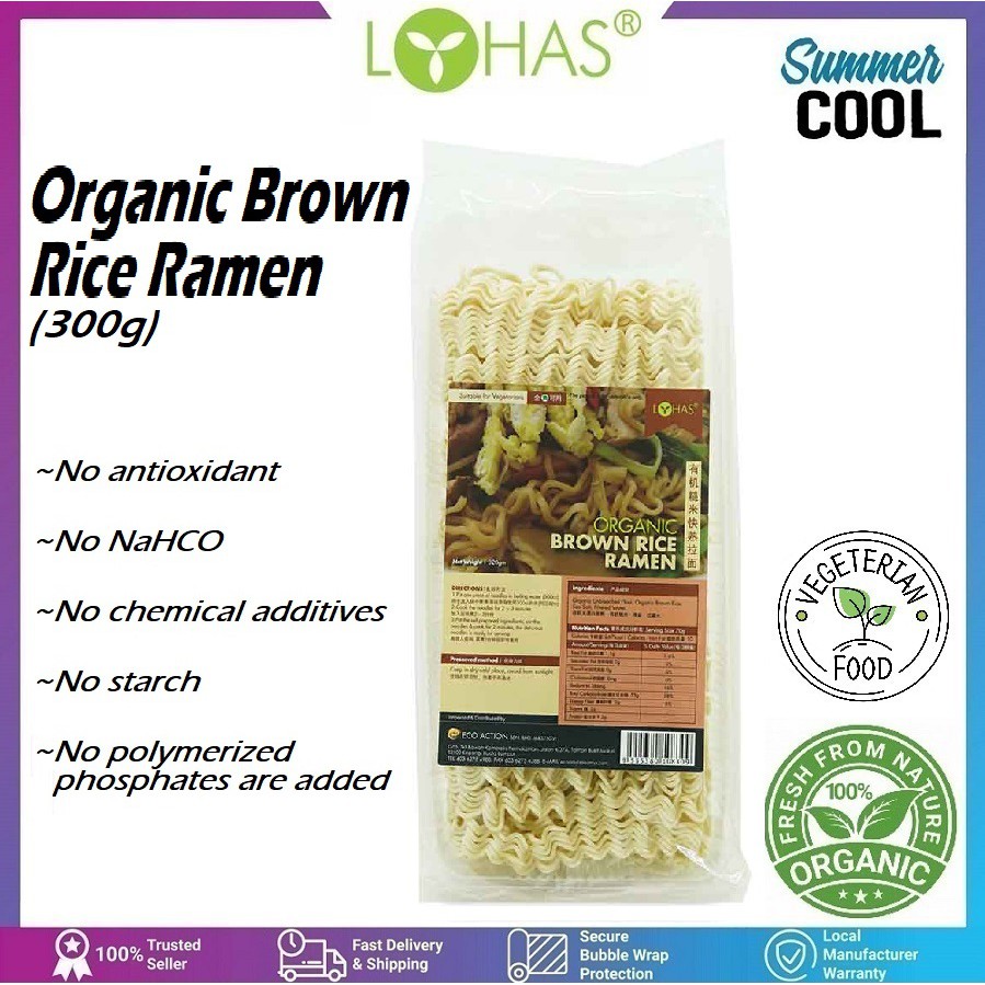 (Lohas) Organic Brown Rice Ramen 有机糙米拉面 - 300g | Shopee Malaysia
