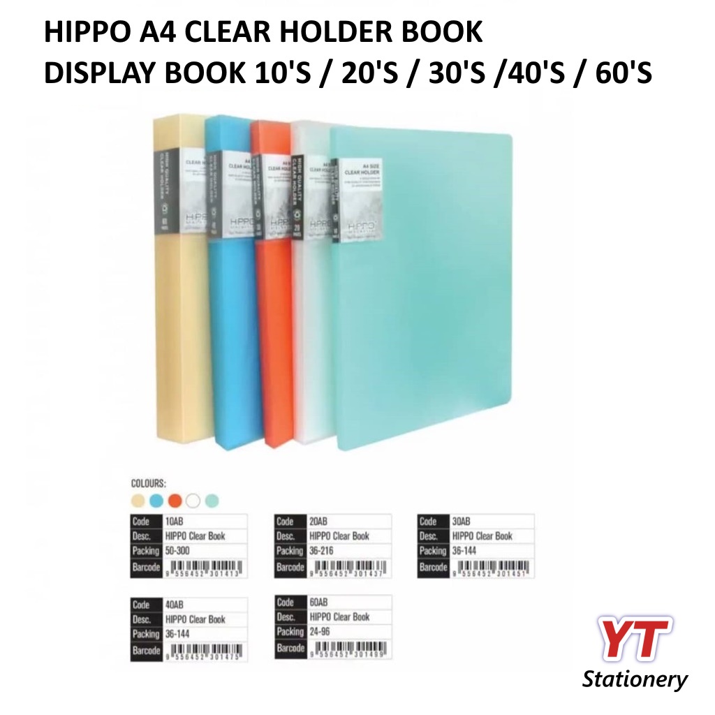 HIPPO A4 CLEAR HOLDER BOOK / DISPLAY BOOK / Organizer / Certificate ...