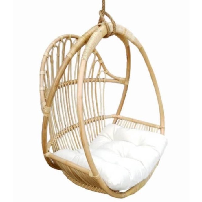 [The Rattan House] Sturdy Comfy Rattan Indoor/Outdoor Hanging Chair ...