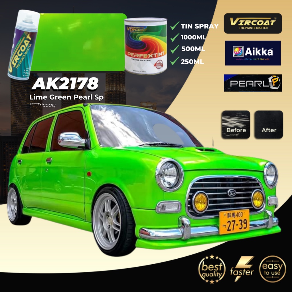 AIKKA Pearl Series Lime Green Pearl AK2178/ Vircoat Special Effect Car ...