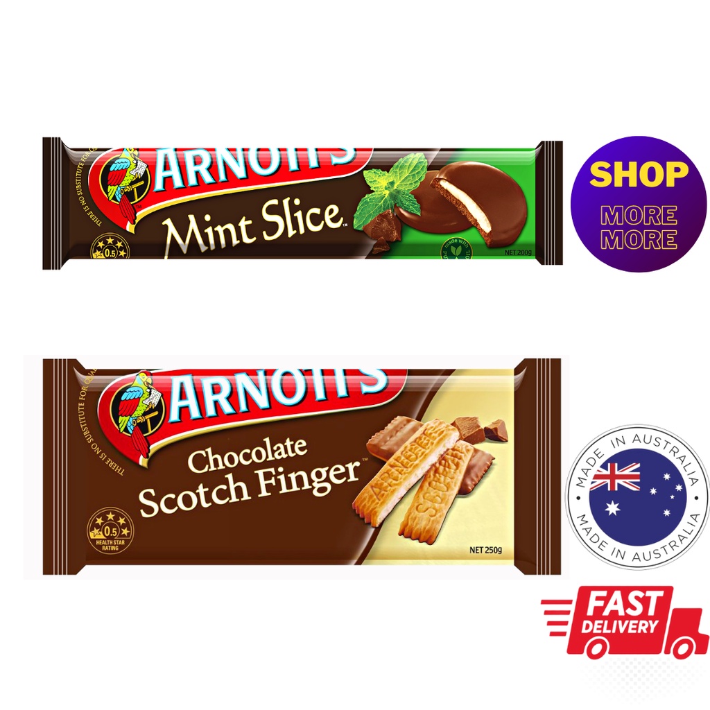 [CNY PROMO🦘] 🇦🇺 ARNOTT'S Mint Slice & Chocolate Scotch Finger 200G ...