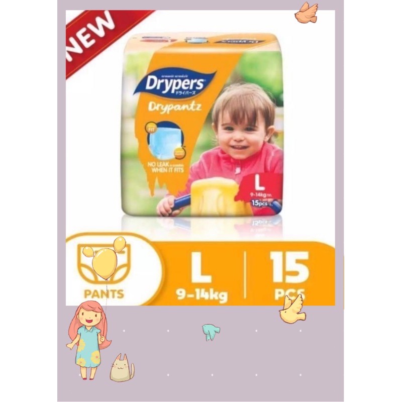 DRYPERS Drypantz Convenient Pack L Size (15 pcs) | Shopee Malaysia