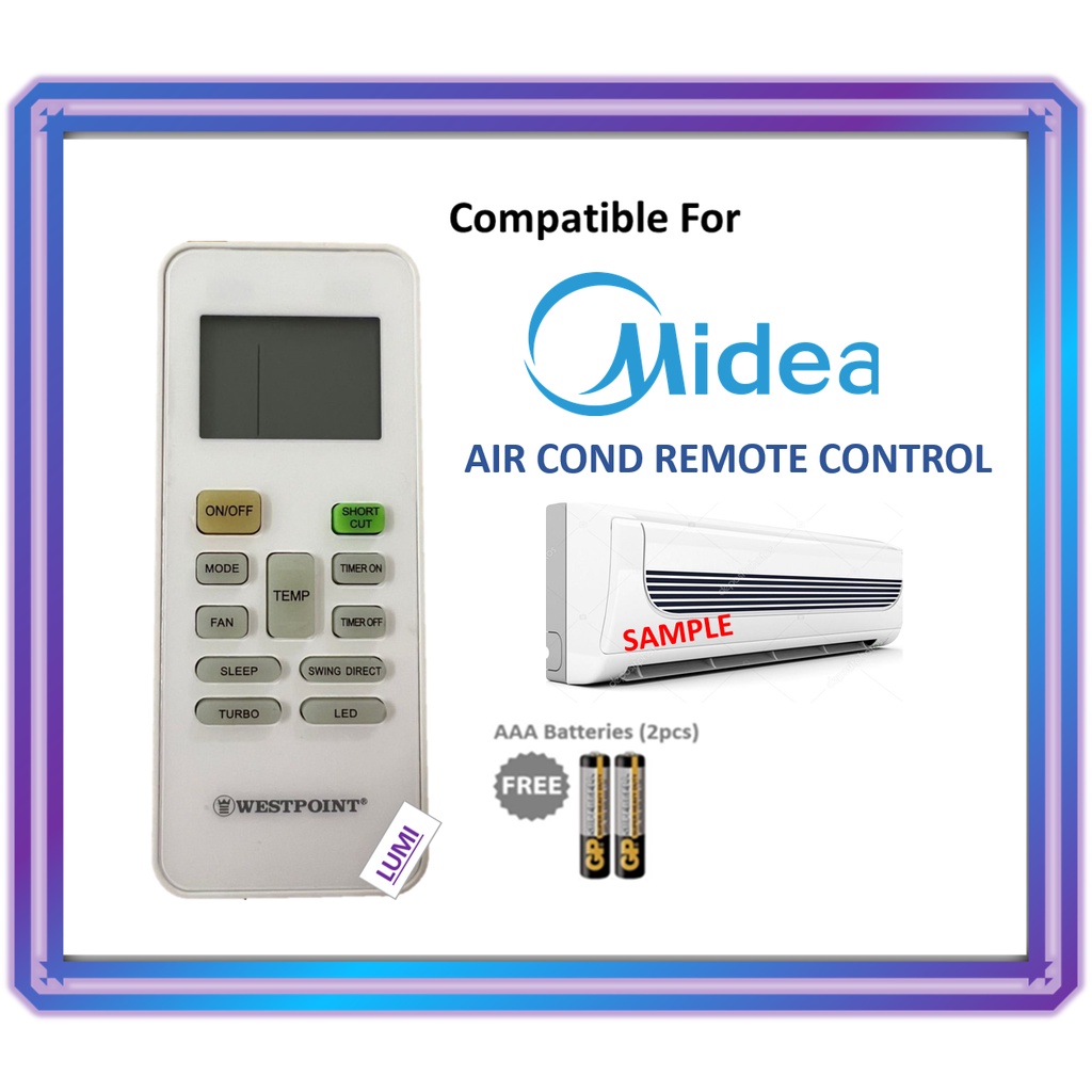 Compatible for Midea RG52B/BGEU Air Corn air conditioner remote control ...
