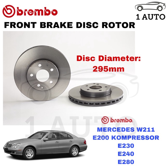 GENUINE BREMBO FRONT BRAKE DISC ROTOR MERCEDES W211 E200 KOMPRESSOR E230 E240 E280 | Shopee Malaysia