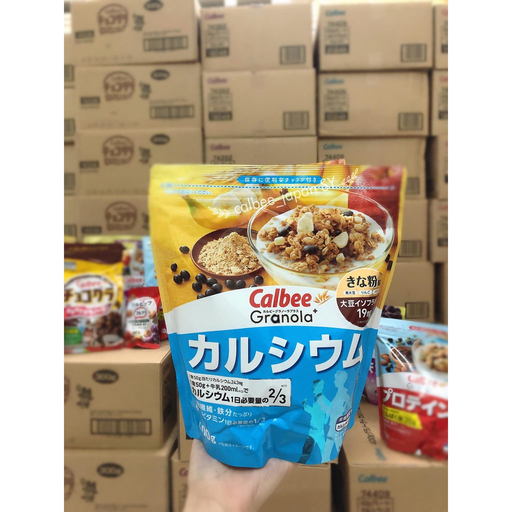 Calbee 400g Cereal Granola Oat Grain Japan (Original Choco Banana / Iron Calcium Protein ...