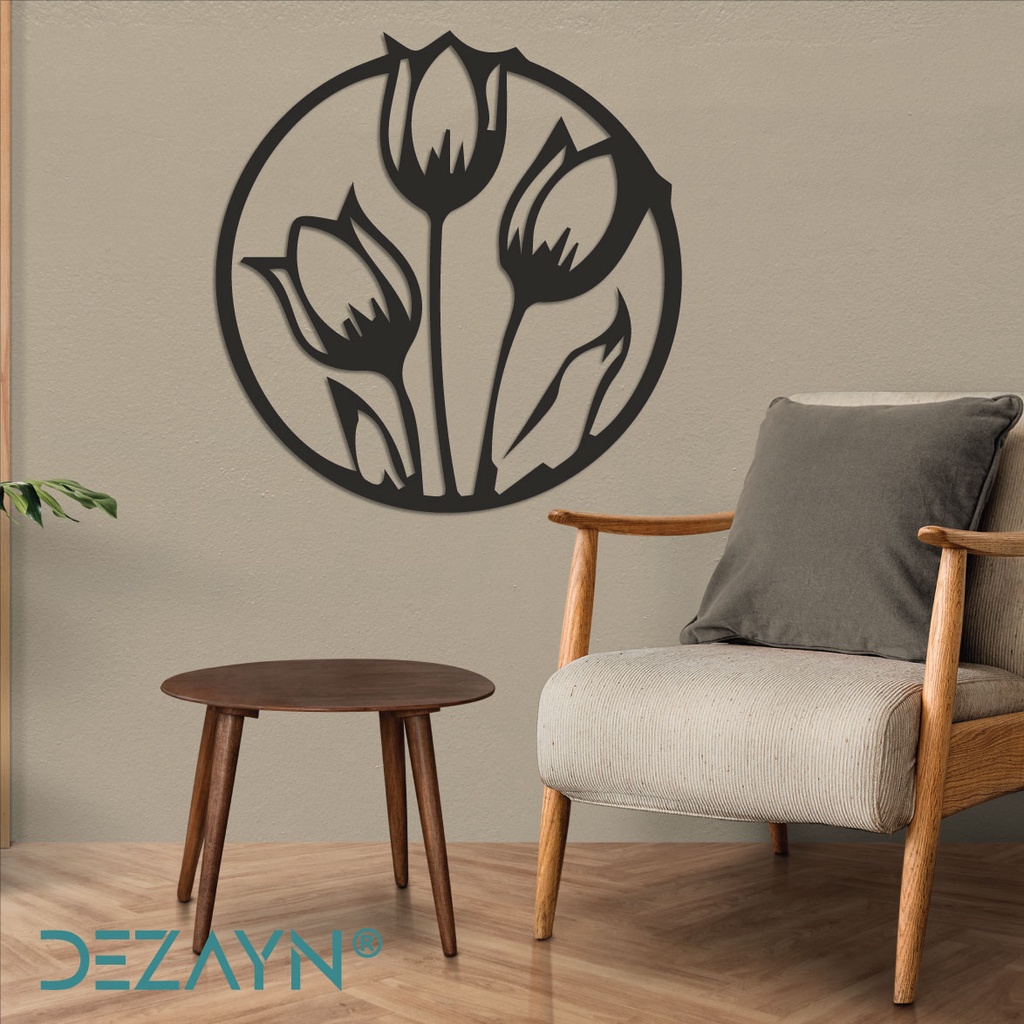 Dezayn MUJI Style Three Tulips T - 1 3D Wall Decor 3D Wall Sign Home ...
