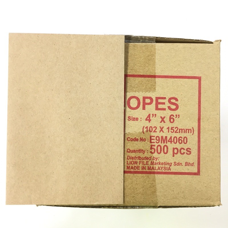 Lion File Buff Manila Envelope [E9M4060] - 500pcs/box | Shopee Malaysia
