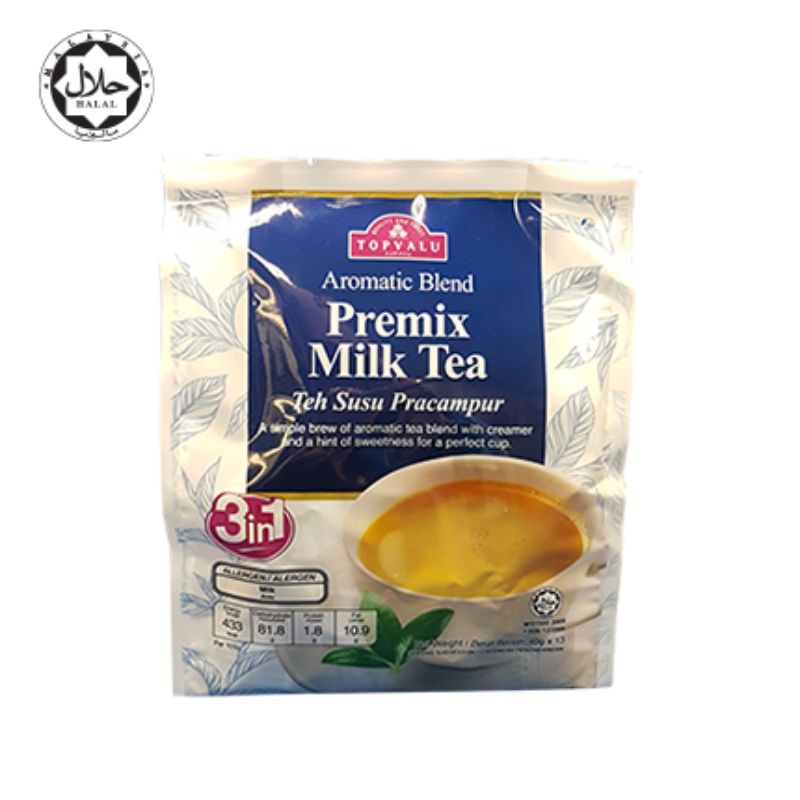 Premix Milk Tea TopValu 3 in 1 Ready to drink | Shopee Malaysia