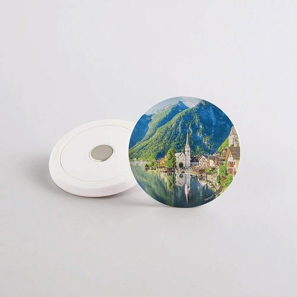 Magnet 16pcs - Puzzle Magnet - Lakeside Village of Hallstatt, Austria ...