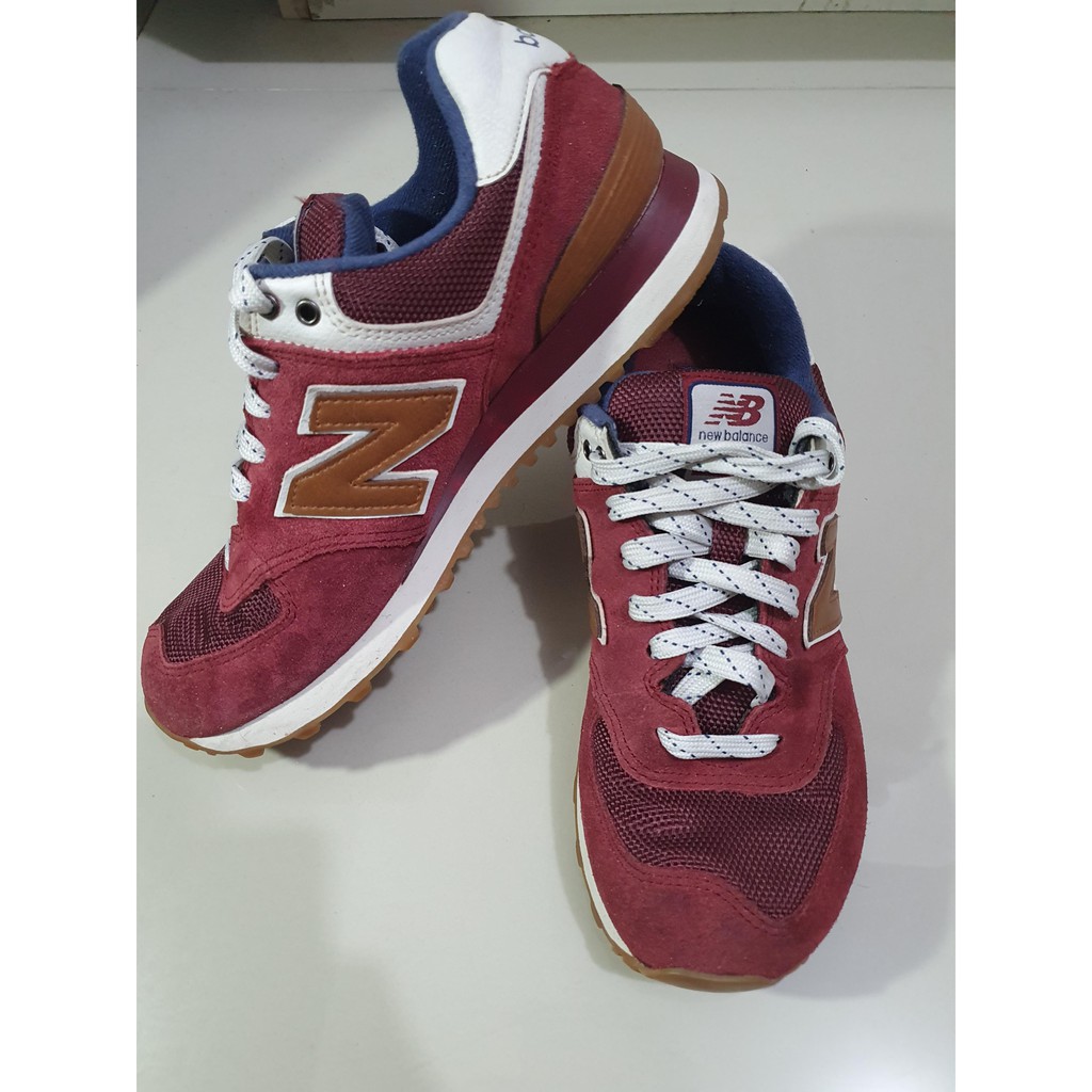 New Balance 574 Core Maroon US6 | Shopee Malaysia