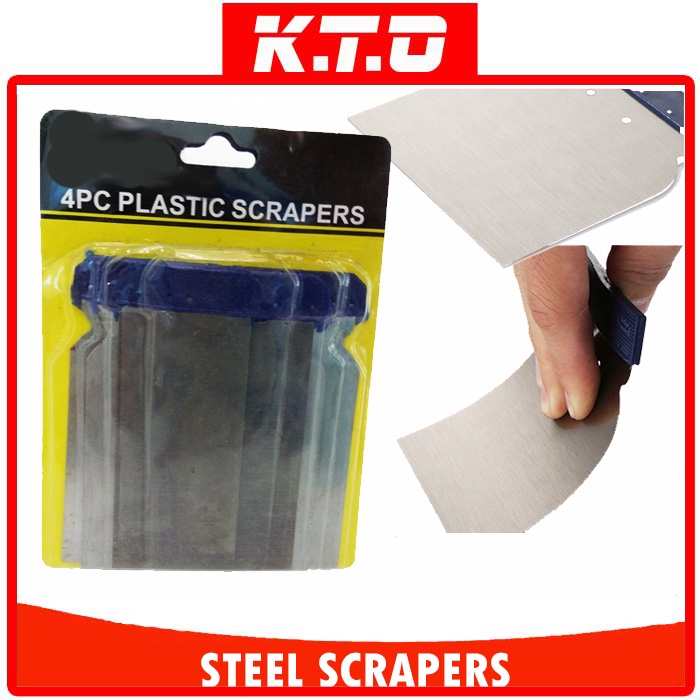 4 PCS STEEL SCRAPERS SET | Shopee Malaysia