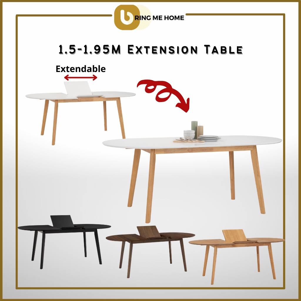 WARNER Extension Dining Table 6 Seater Extendable Dining Table 8 Seater ...