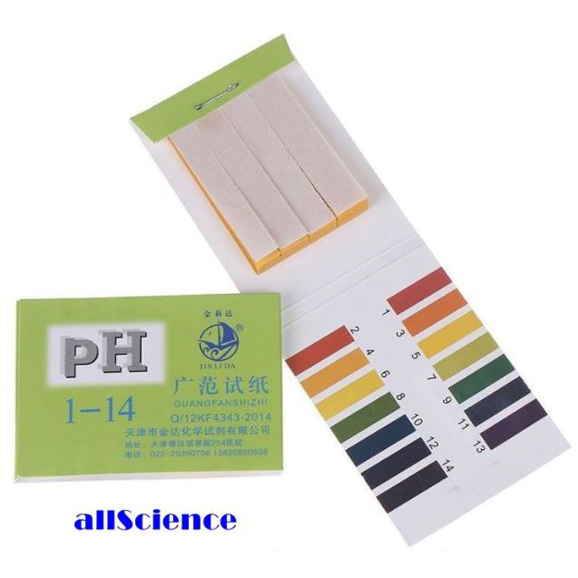 PH Test Strips 1-14, Universal Litmus Book type ( Pack/80 strips ...