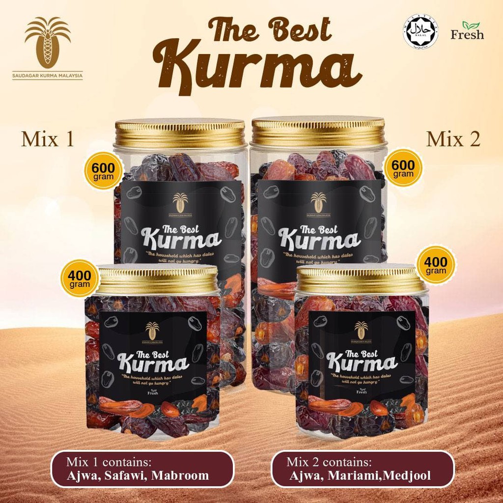 🔥THE BEST MIX KURMA🔥| 400gm | 600gm | Shopee Malaysia