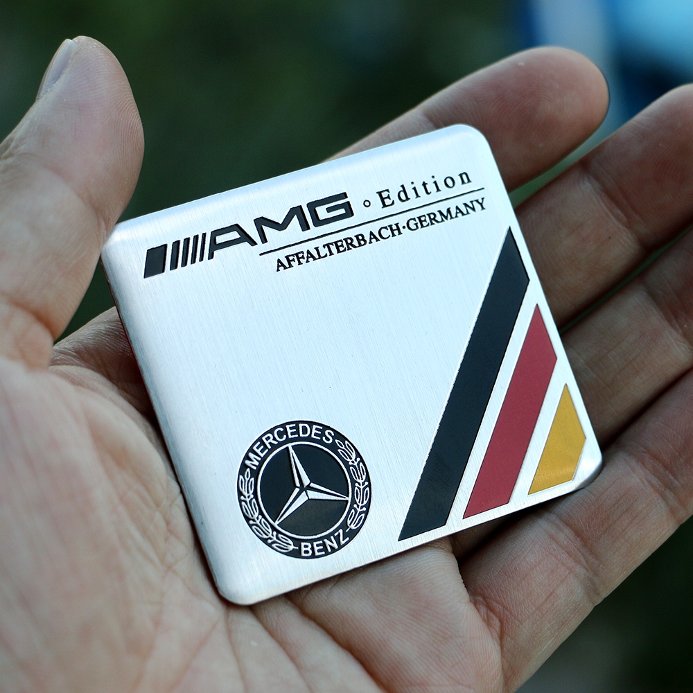 Mercedes-Benz Apple Tree Aluminum Stickers Aksesori Kereta AMG Car Logo Decor Stickers car ...