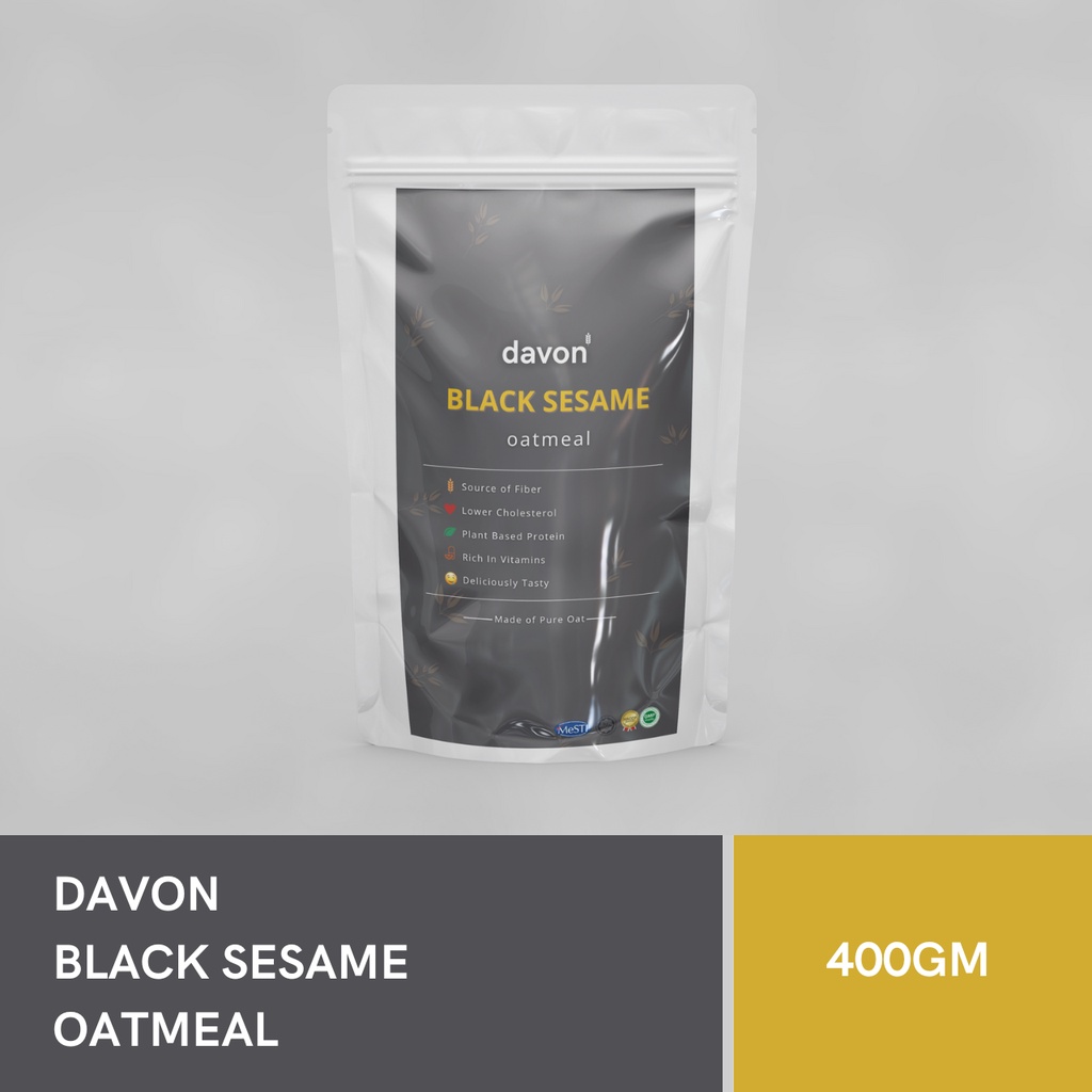 BLACK SESAME BROWN RICE OATMEAL 400GM | Shopee Malaysia