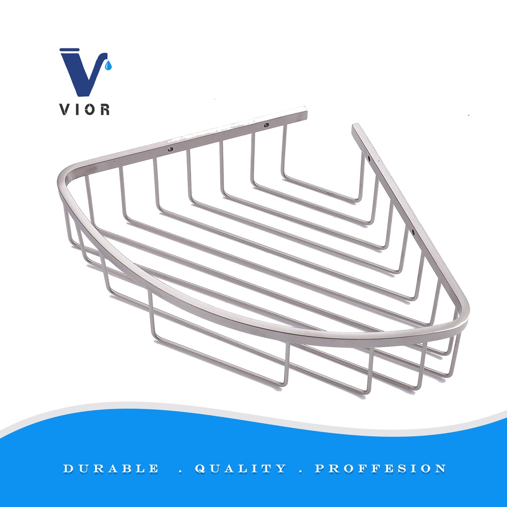 (VIOR) Stainless Steel 304 Wall Mount Bathroom Single Tier Rack 30cm ...