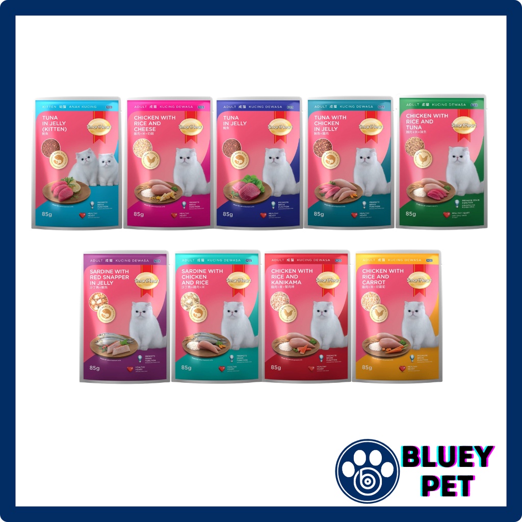SmartHeart Cat Pouch - 85g / 80g Smart Heart Cat Wet Food | Shopee Malaysia