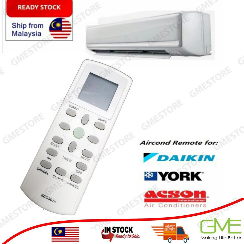 (READY STOCK) Daikin York Universal Aircond Air cond Remote Control ...