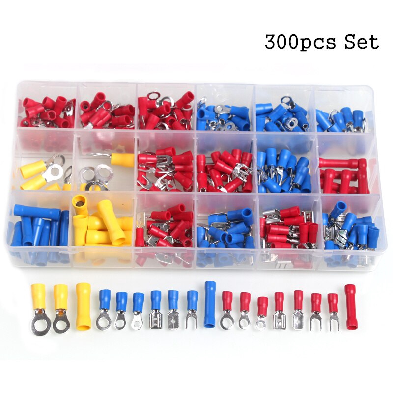 Three Hundred Pieces Electrical Wire Crimp Terminal Kit Insulated ...